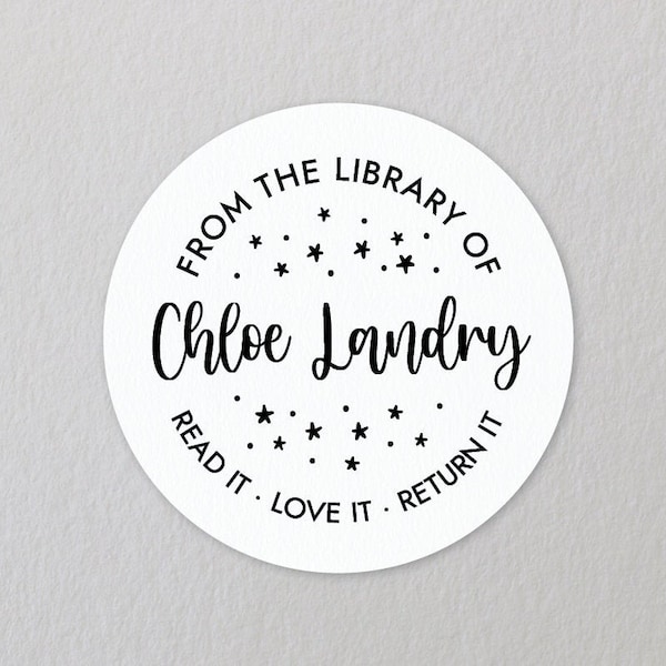 From the Library of Stickers - Etsy