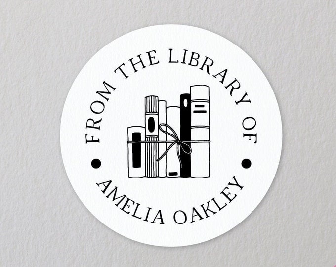 35x Read It Love It Return It Library Stacked Books Personalised ...