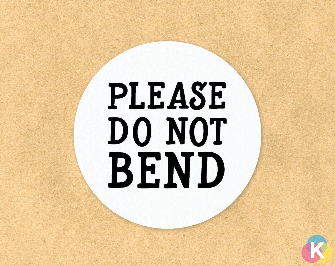 Please Do Not Bend Stickers Packaging Stickers Small - Etsy UK