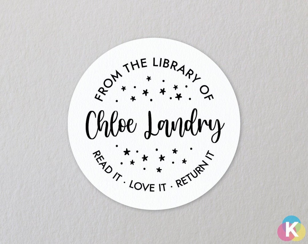 From the Library of Stickers, Personalised Stickers for Books, Book ...