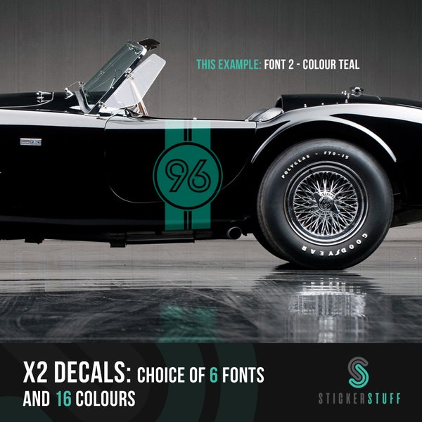 Racing Number Decal - Etsy