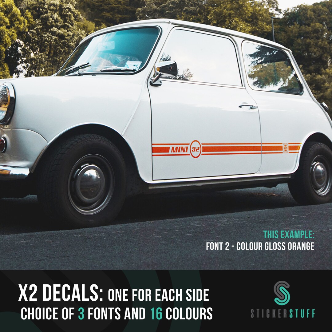 Personalised Mini Racing Number Roundel With Pin Stripe Door Decals - Etsy