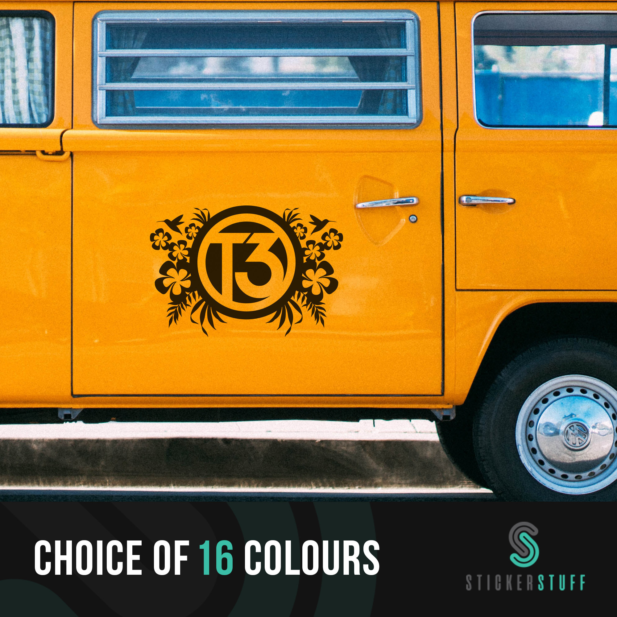 Large VW Roundel Decal Sticker Transporter T3 Van Original Tropical ...