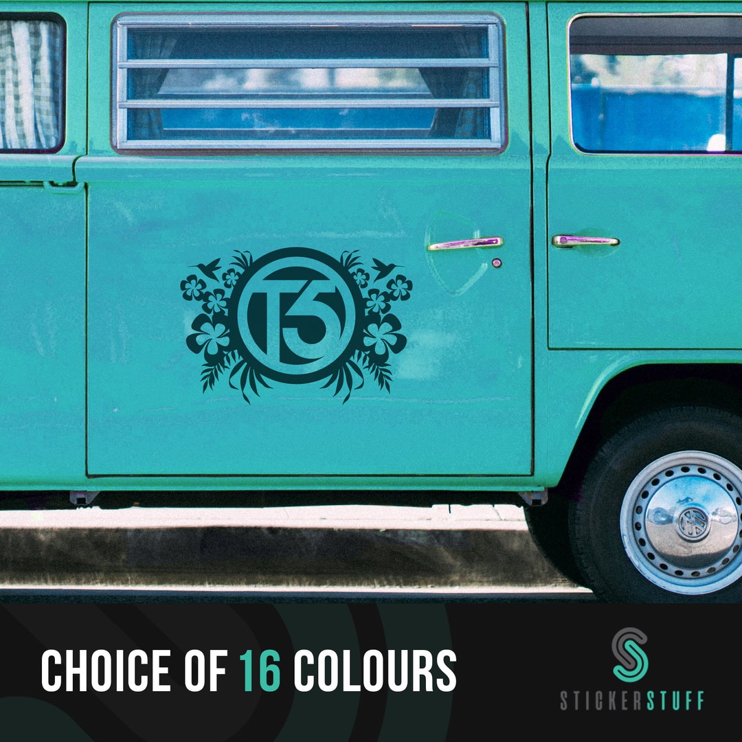 Large VW Roundel Decal Sticker Transporter T5 Original Tropical Design ...