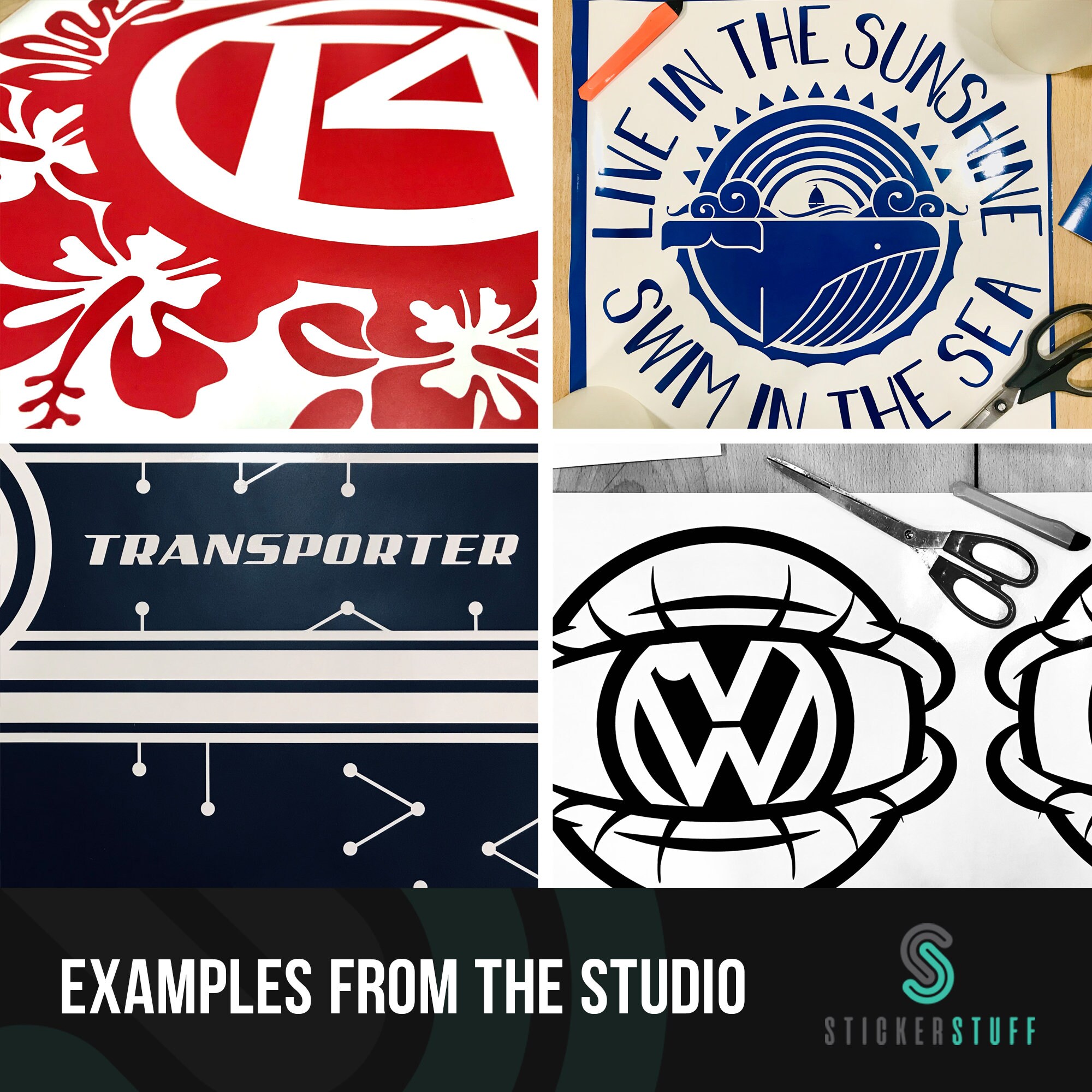 Large VW Roundel Decal Sticker Transporter T3 Van Original Tropical ...