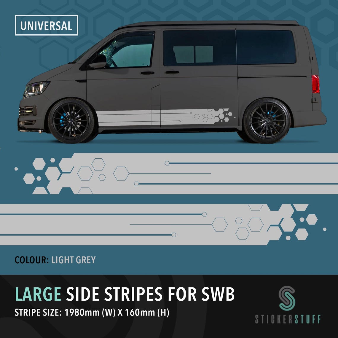 Van or Car Side Stripes Decal Set: Universal Fit - Etsy