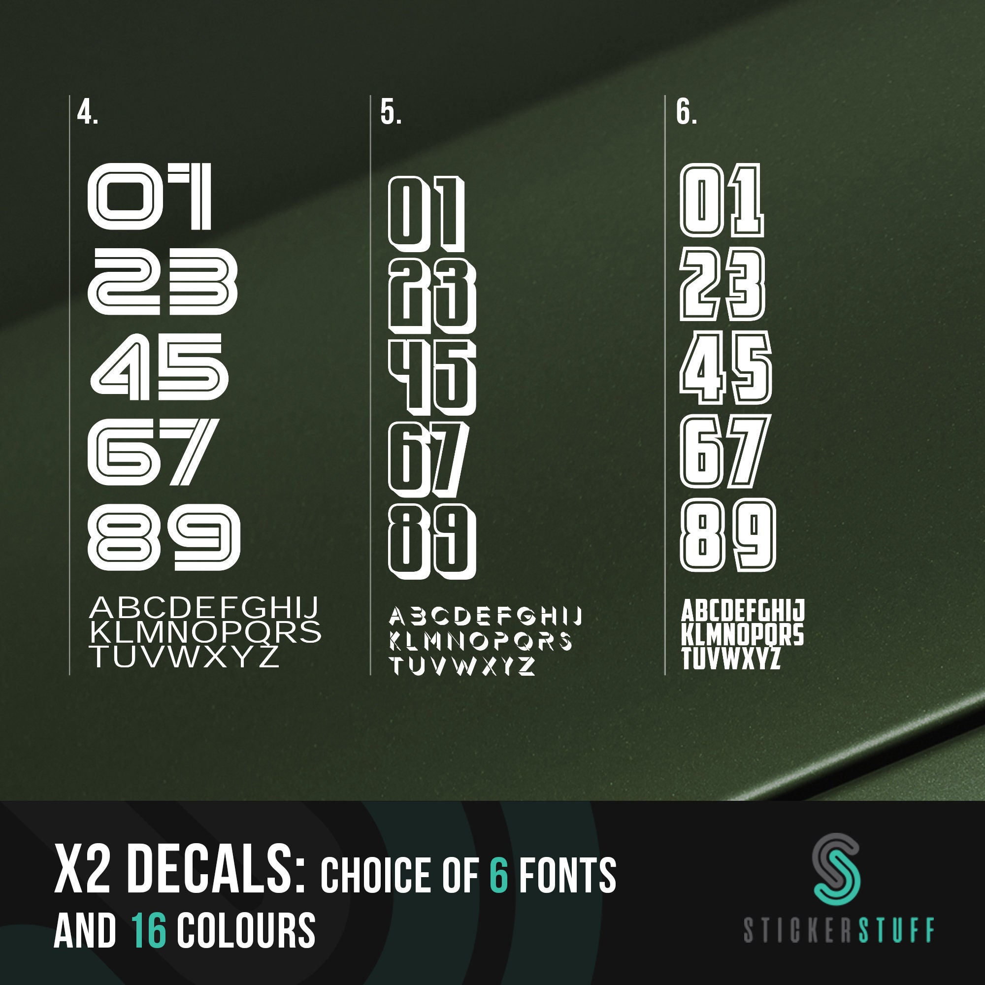 Personalised Custom Racing Number Roundel With Stripe Decal - Etsy