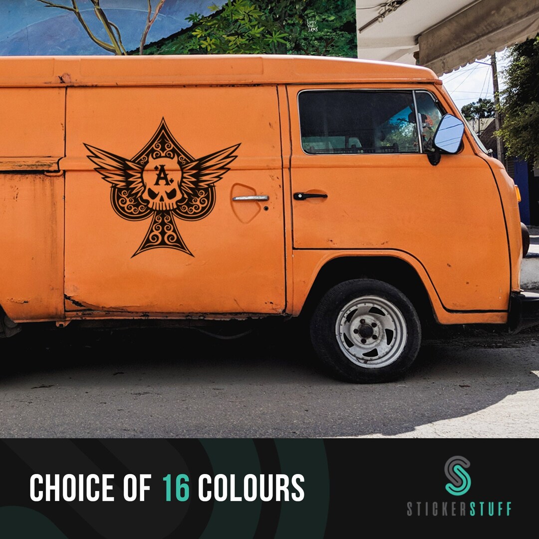 Large Ace of Spades Decal Sticker Van Car Camper - Etsy