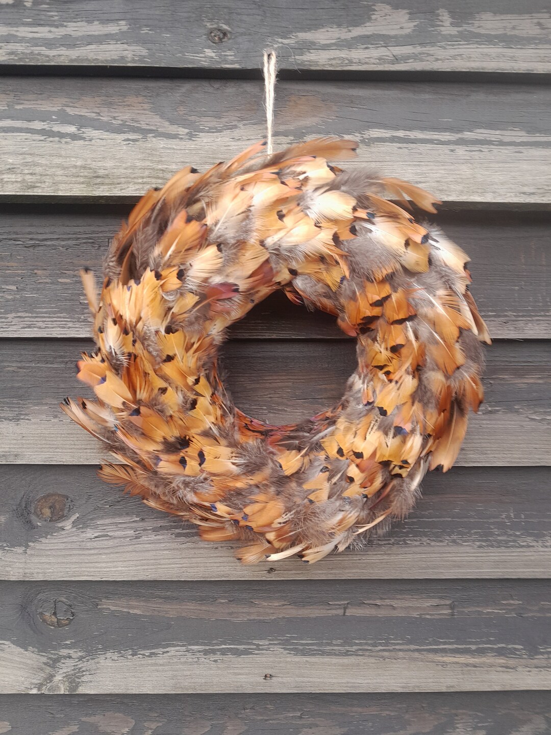 Pheasant Feather Wreath, Door Wreath, Wall Decor, Countryside Decor ...
