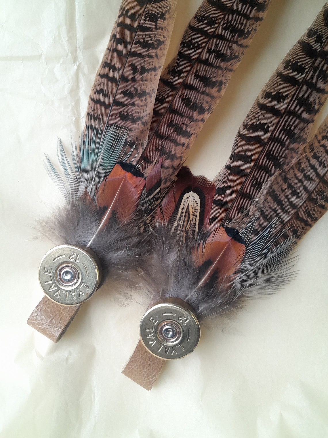 Cartridge and Feather Boot Tassels, Country Accessories - Etsy