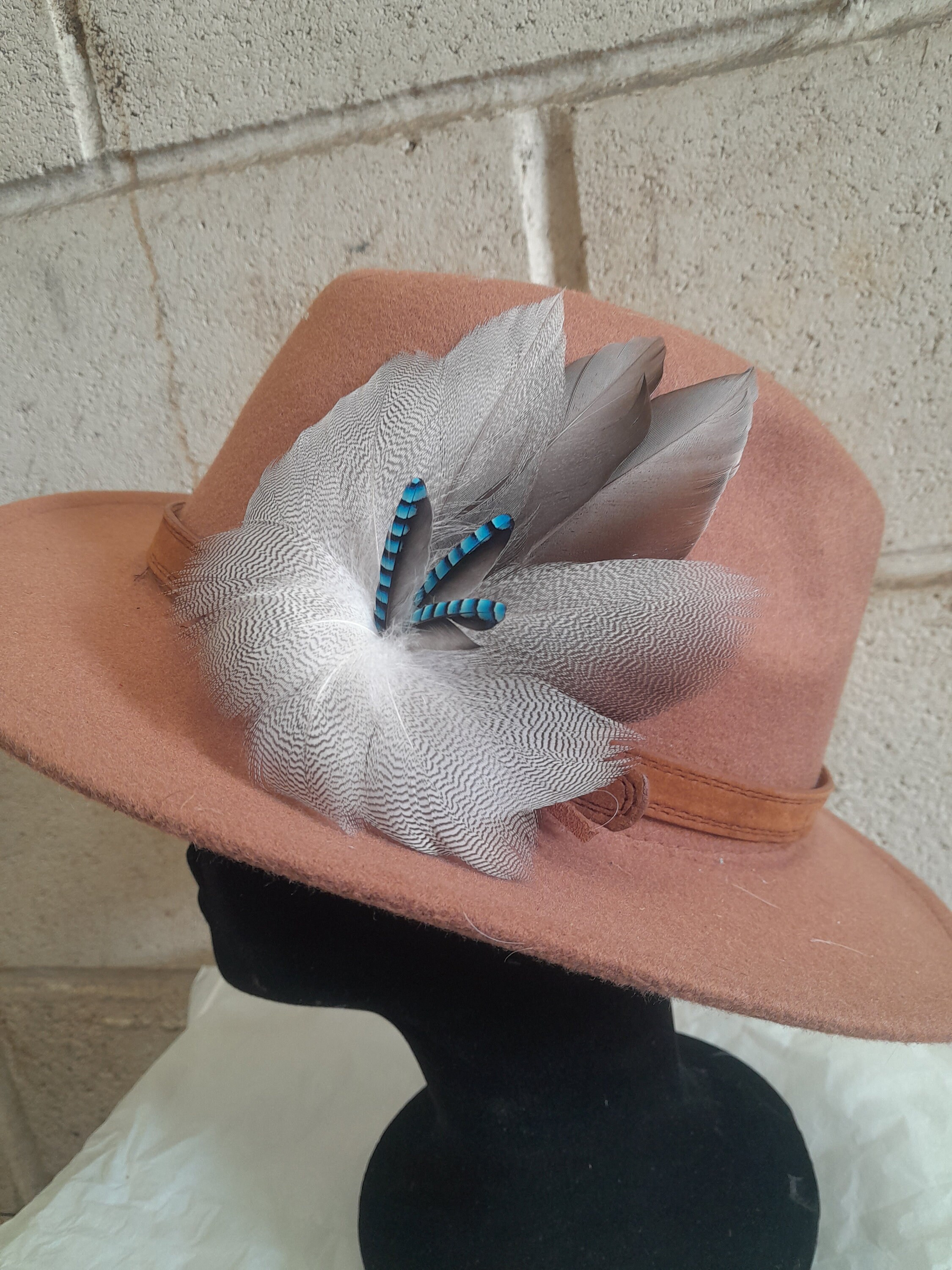 Game Feather and Small Rifle Shell Pin, Pheasant Feather Brooch ...