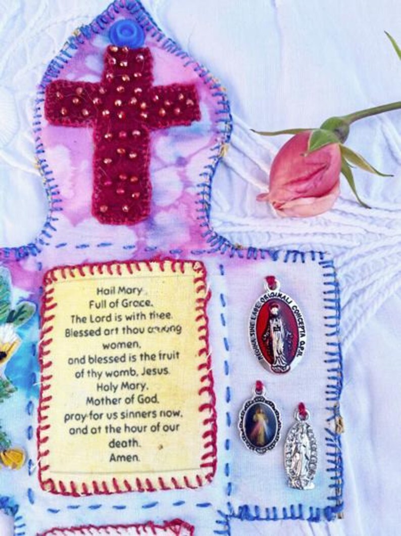 Pocket Shrine Virgin Mary Handmade Slow Stitched FREE SHIPPING - Etsy