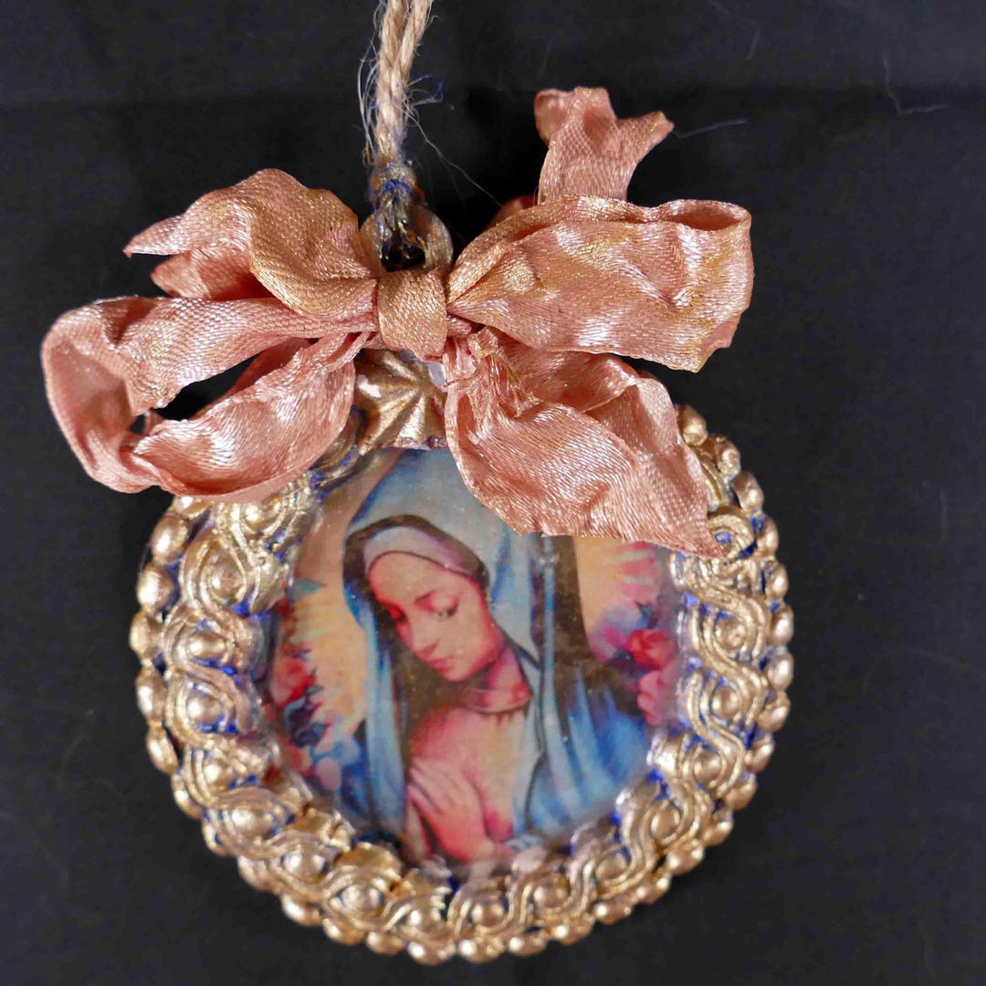 Virgin Mary Hanging Shrine Bauble Handmade OOAK FREE SHIPPING - Etsy