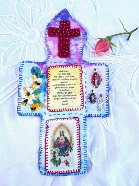 Pocket Shrine Virgin Mary Handmade Slow Stitched FREE SHIPPING - Etsy
