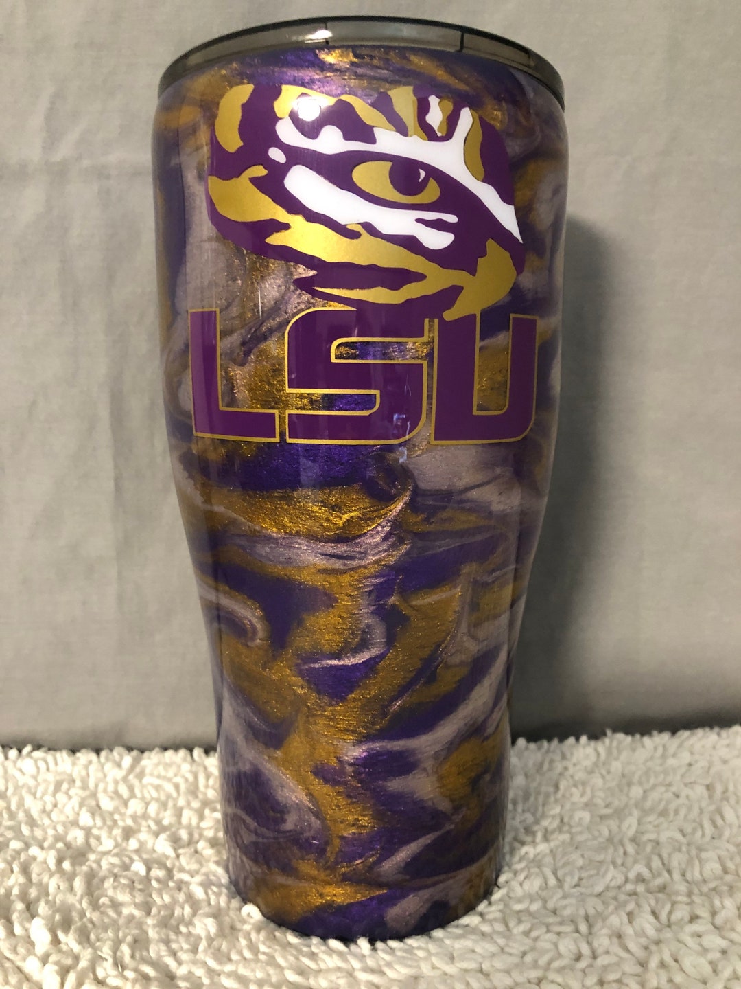 LSU Louisiana State University Football Theme Personalized Tumbler ...