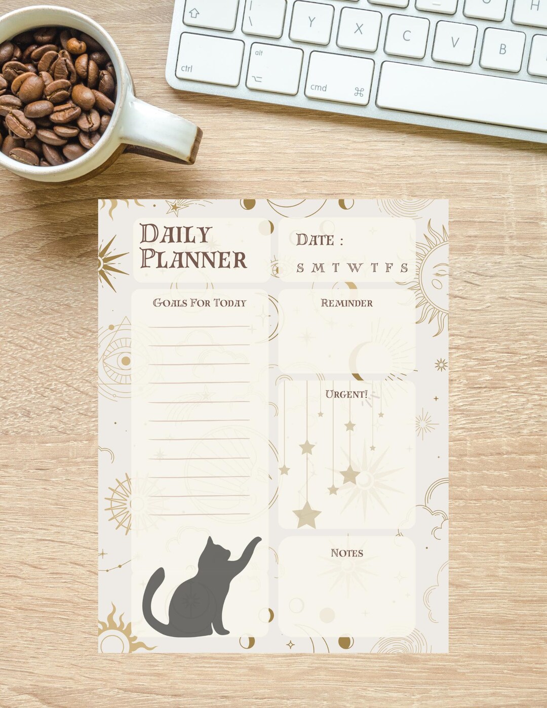 Whimsical Daily Planner Printable 8.5x11 in Pdf - Etsy
