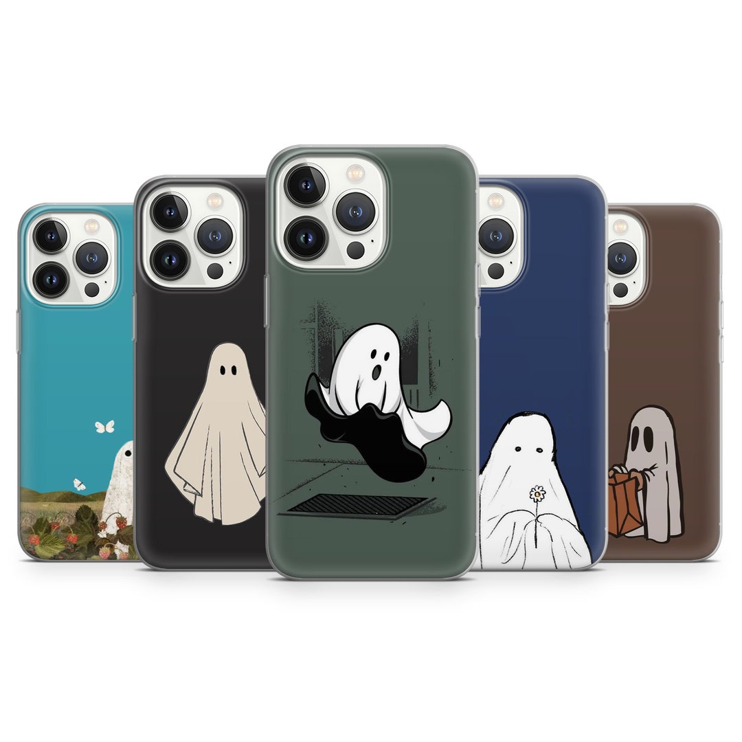 Ghost Phone Case Aesthetic Spooky Cute Art Cover for iPhone 15 Pro Max ...