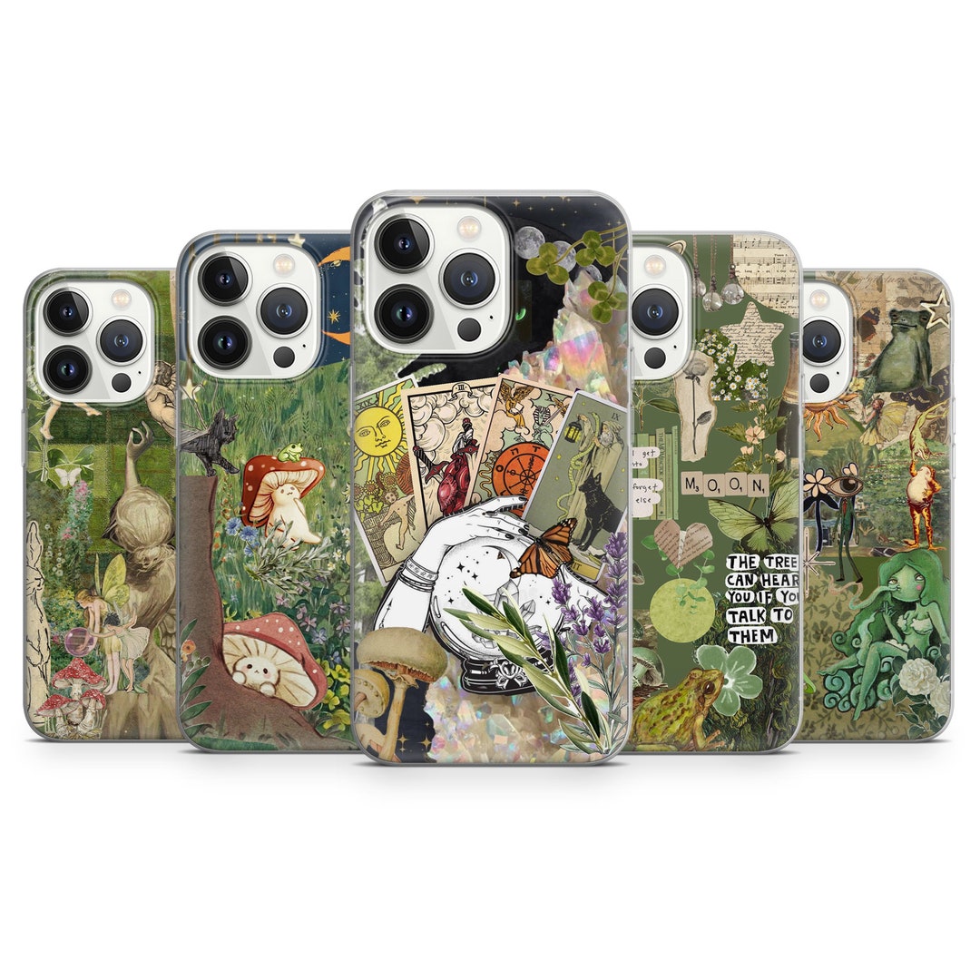 Cottagecore Aesthetic Phone Case - Frog Witch Mushroom Cover for Iphone ...