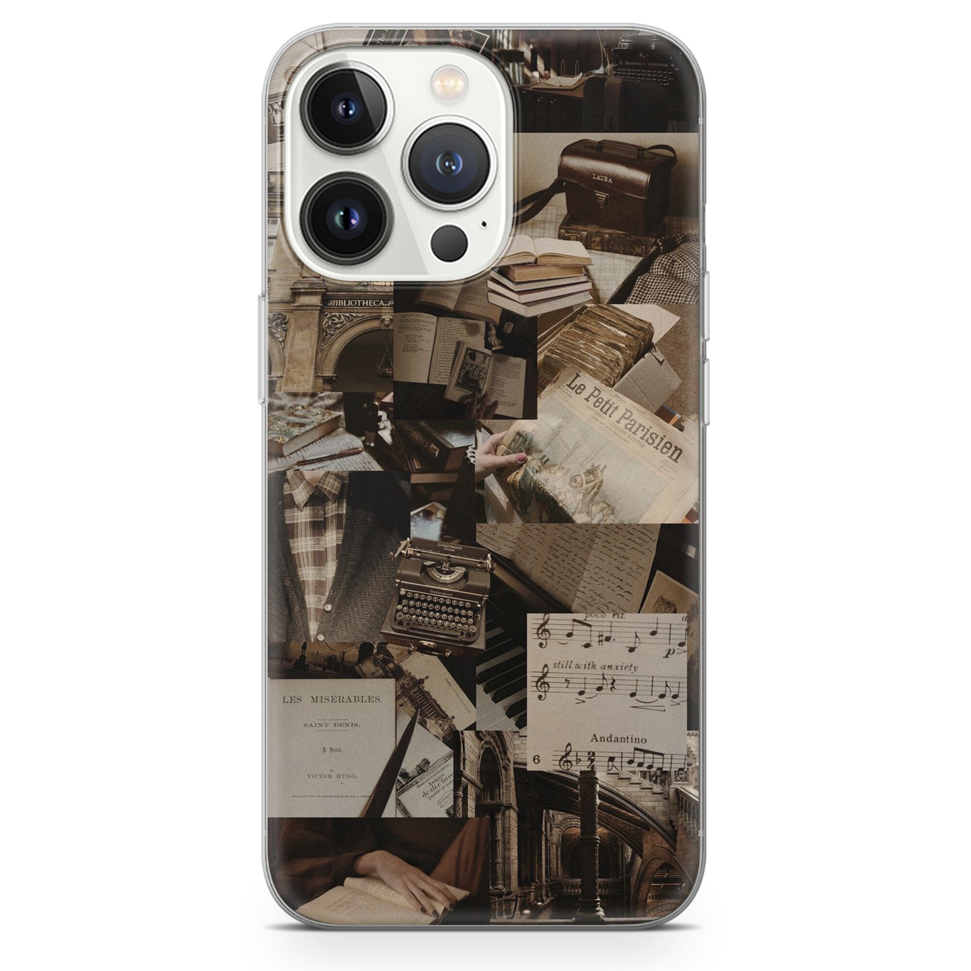 Dark Academia Phone Case Bookcore Lover Gift Art Cover for iPhone 15 ...