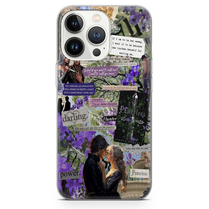 Powerless Book Phone Case - Booktok Reckless Powerful Collage Art Cover ...