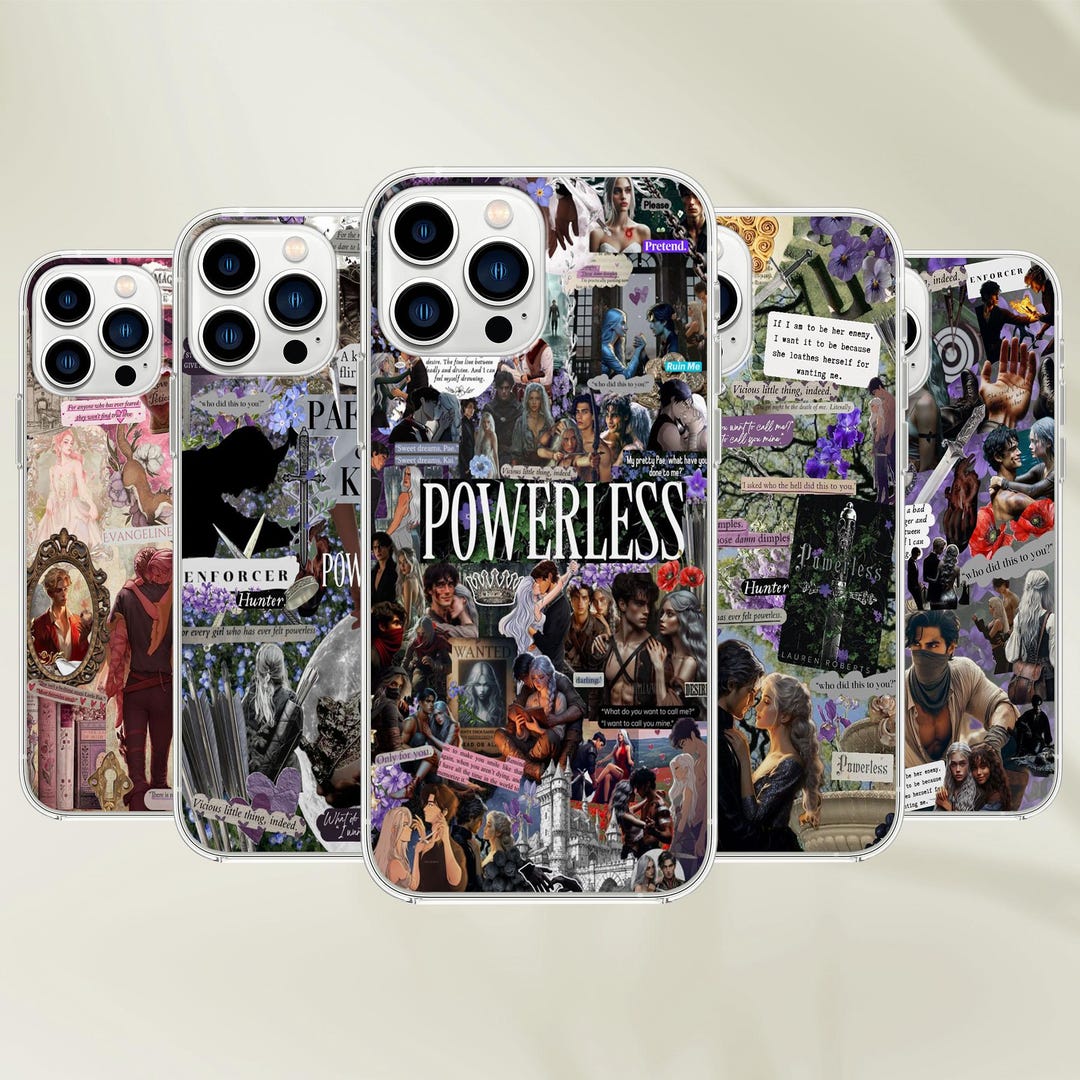 Powerless Book Phone Case - Booktok Reckless Powerful Collage Art for ...