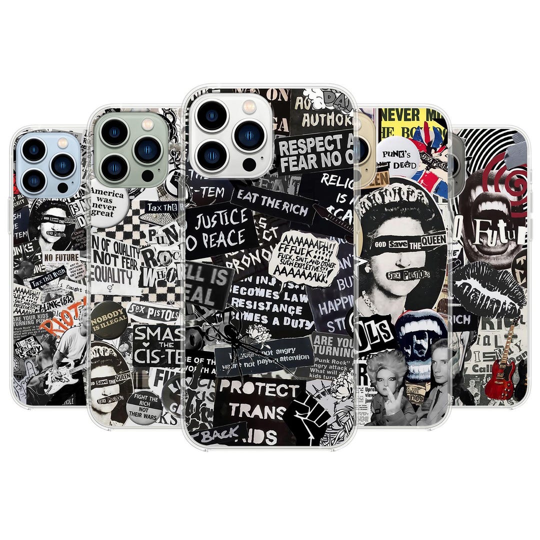 Grunge Punk Rock Phone Case - Anarchy Protest Rebellion Gift Cover for ...