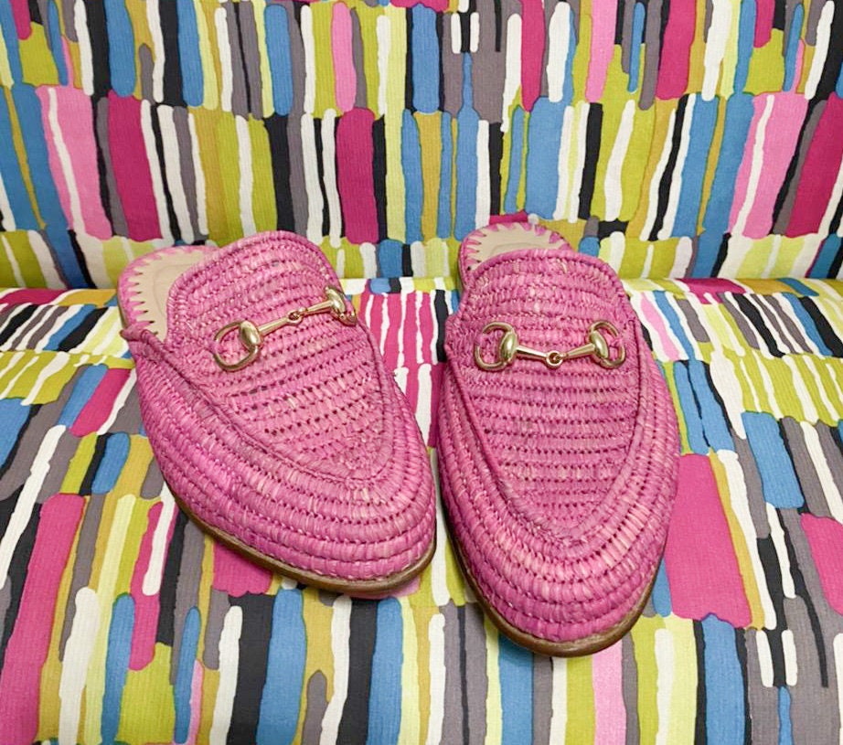 Raffia Shoes, Handmade Natural Summer Mules Moroccan Babouch, Raffia ...