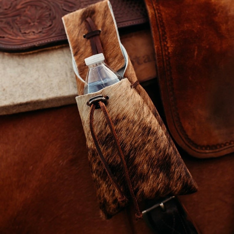 Shorty Cowhide Saddle Drink Holder sellers Choice - Etsy