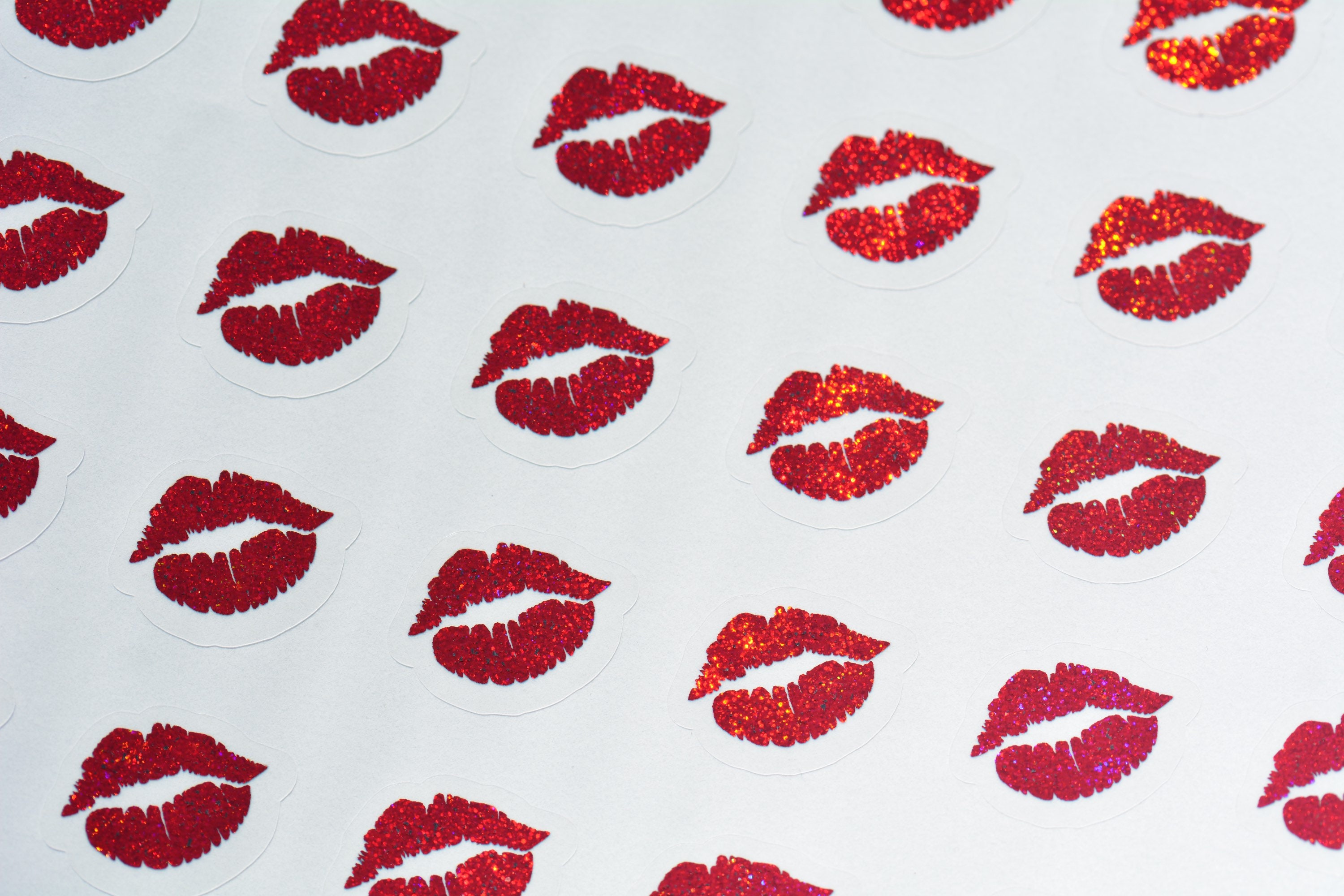 Glitter Lips Kiss Stickers at Angela Bates blog