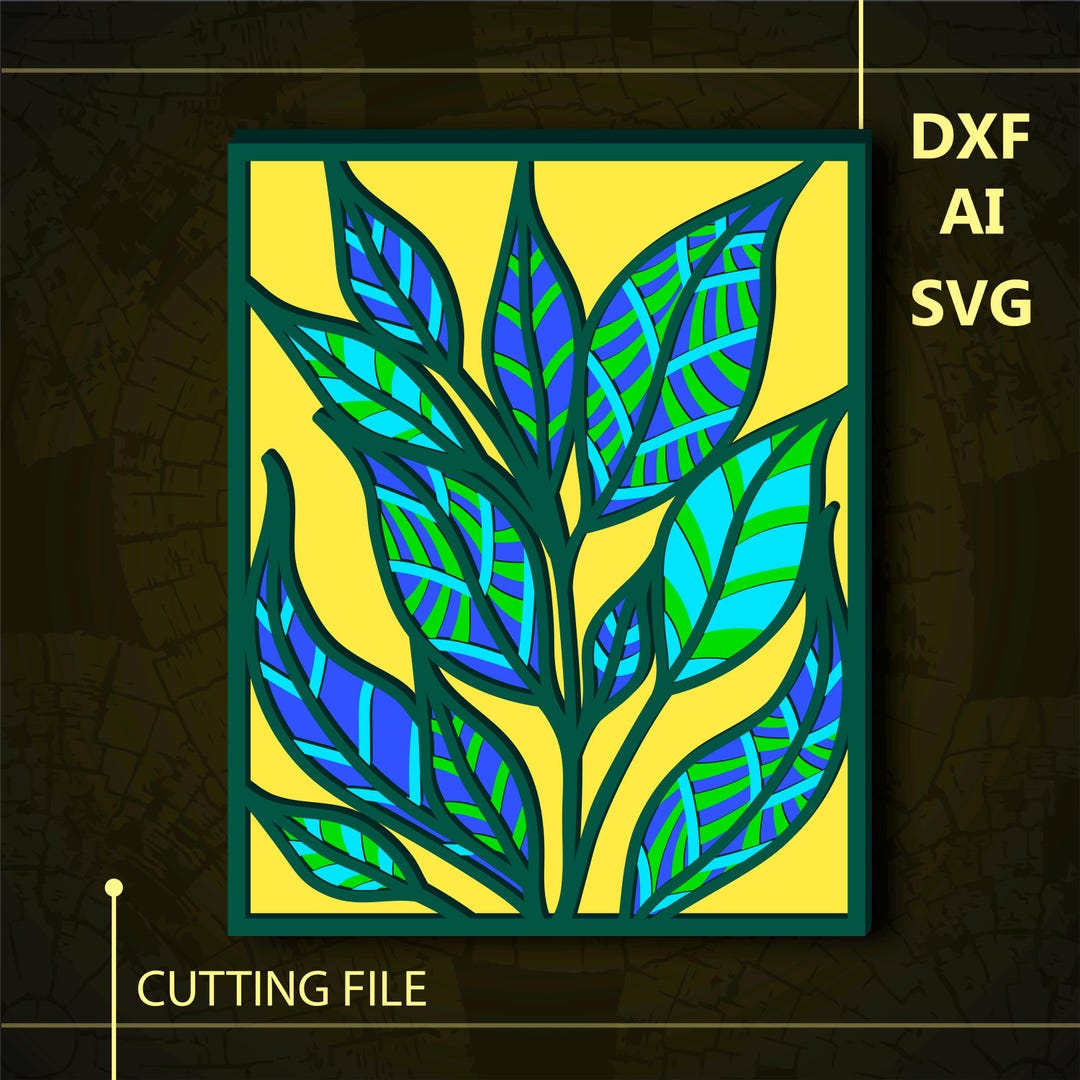 Leaf Multilayer SVG/ Leaf CNC File/ Cricut File/ Cutting File Svg ...