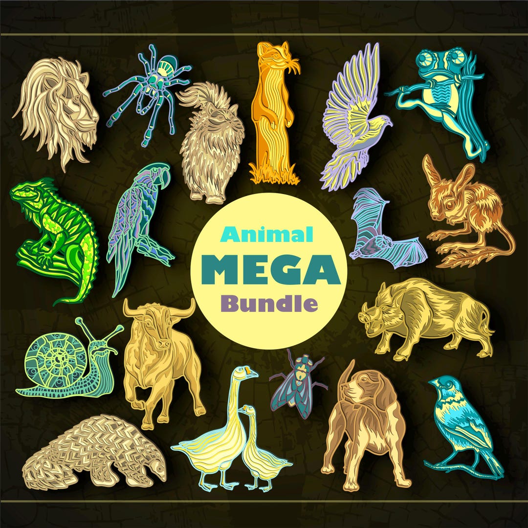 Mega Bundle Animal Multilayer SVG/ Animal CNC File/ Cricut File ...