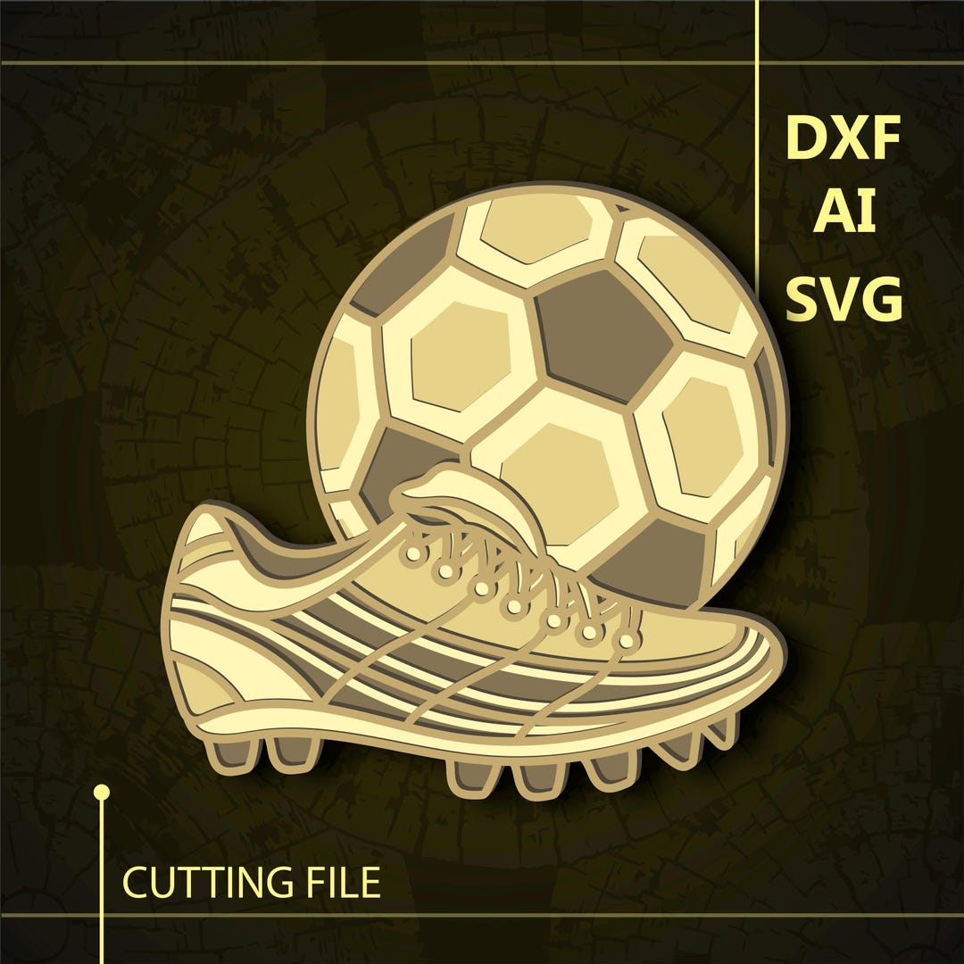 Football Multilayer SVG. CNC. Cricut. Paper Cutting. Laser Cut File. 3D ...
