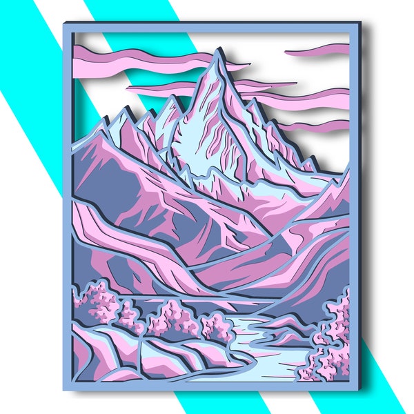 Landscape Multilayer Svg - Etsy