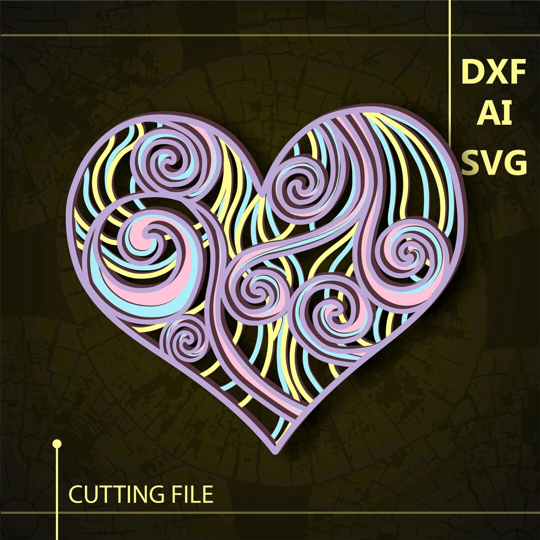Heart Multilayer SVG/ Heart CNC File/ Cricut File / Cutting File Svg ...
