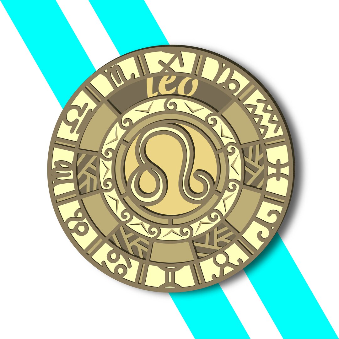 Leo Zodiac Multilayer SVG/ Leo Zodiac CNC/ Multilayer Svg/ Cutting File ...