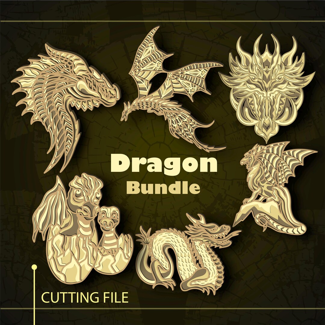 Dragon Multilayer SVG/ Dragon CNC File/ Cutting File Svg/ Paper Cut ...