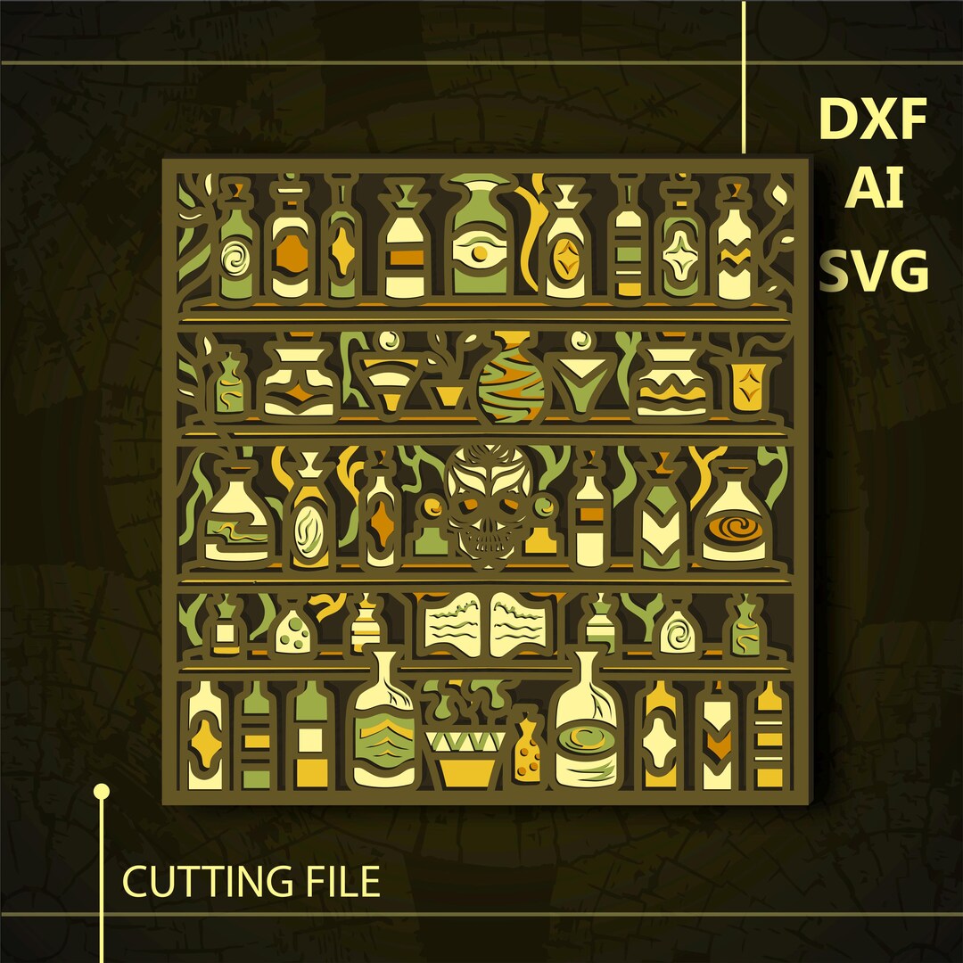 Potions Multilayer SVG. CNC. Cricut. Paper Cutting. Laser Cut File. 3D ...