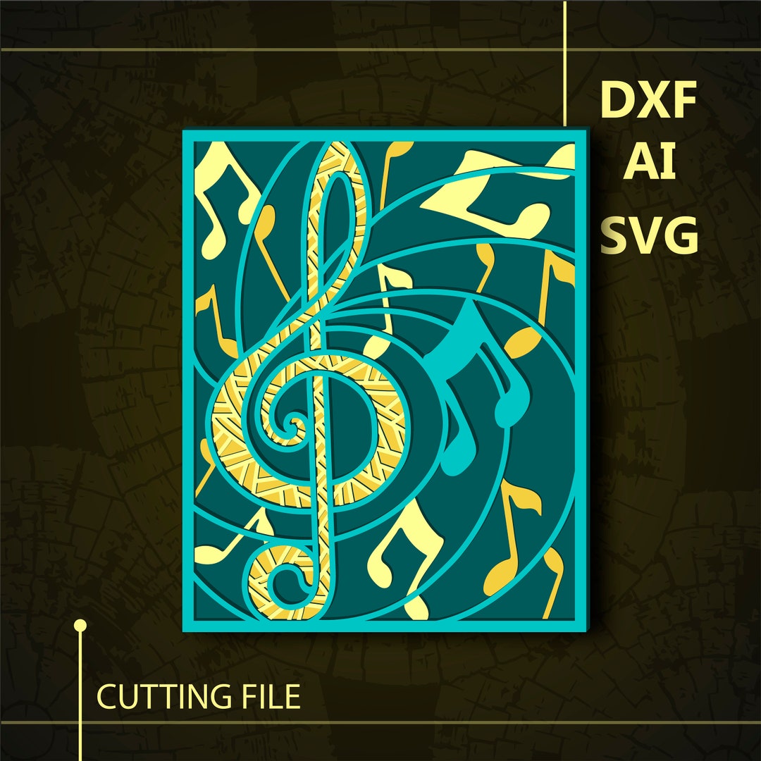 Musical Notes Multilayer SVG/ Musical Notes CNC File/ Cricut File ...