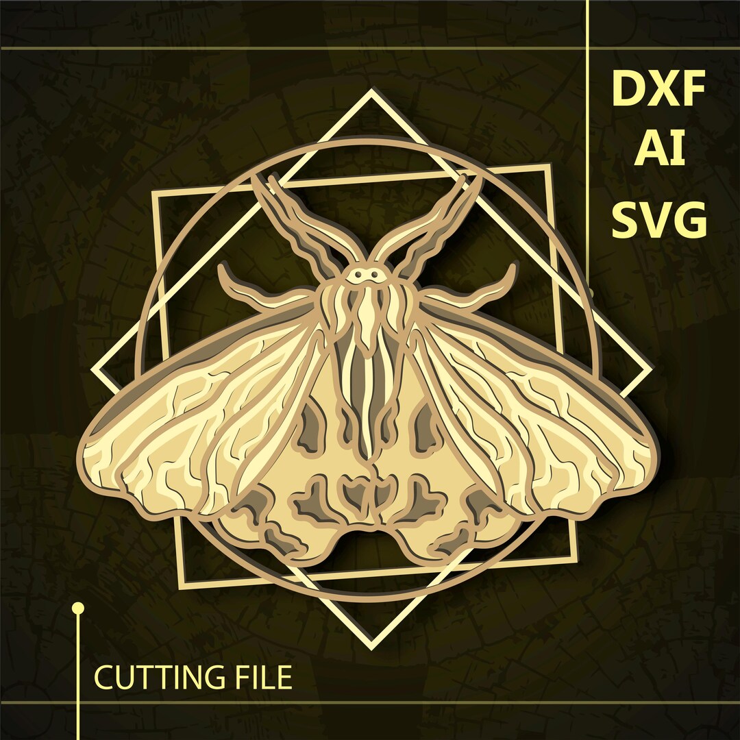 Moth Multilayer SVG/ Moth CNC File/ Cricut File / Cutting File Svg ...