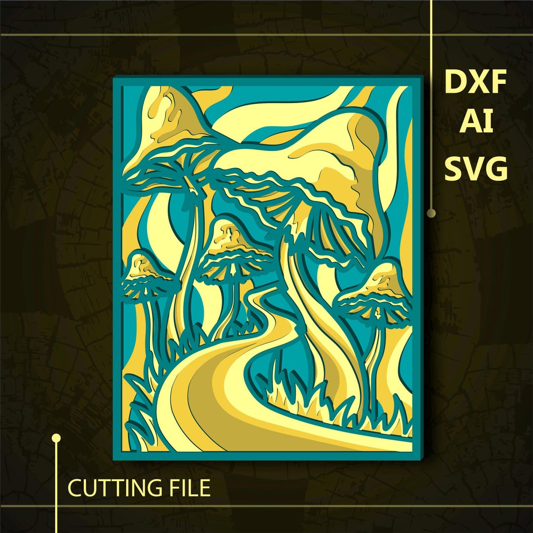 Mushroom Multilayer SVG. CNC. Cricut. Paper Cutting. Laser Cut File. 3D ...