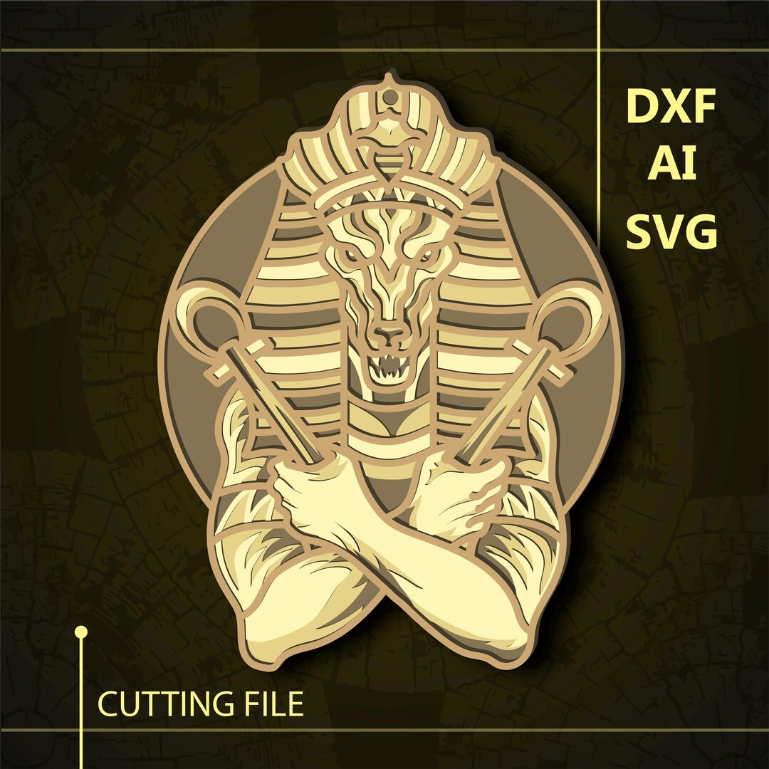 Anubis Multilayer SVG. CNC. Cricut. Paper Cutting. Laser Cut File. 3D ...