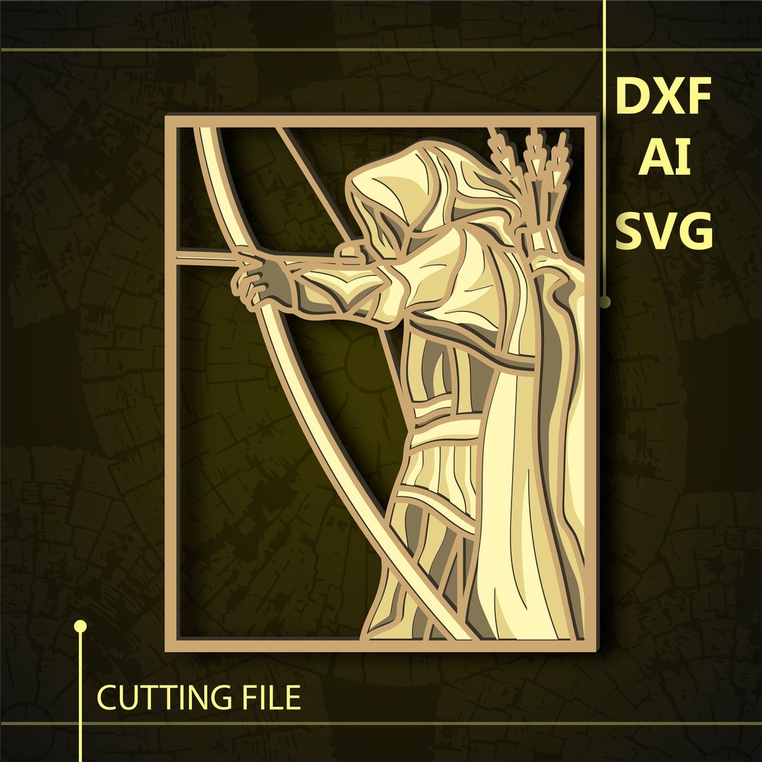 Archery Multilayer SVG. CNC. Cricut. Paper Cutting. Laser Cut File. 3D ...