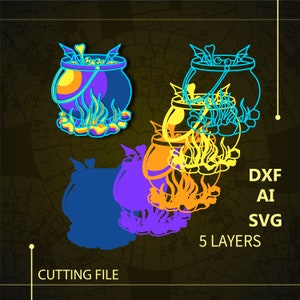 Bundle Halloween Multilayer SVG/ Halloween CNC File/ Cricut File ...