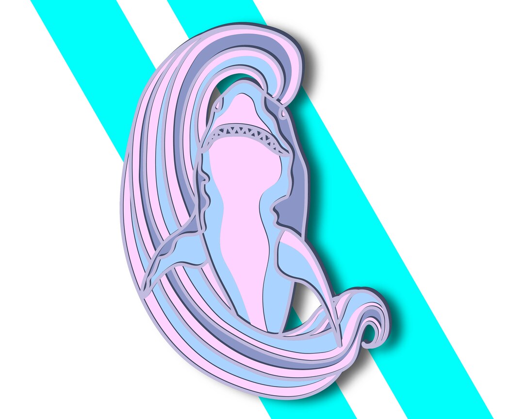 Shark Multilayer SVG/ Shark CNC/ Multilayer Svg/ Cutting File Svg ...