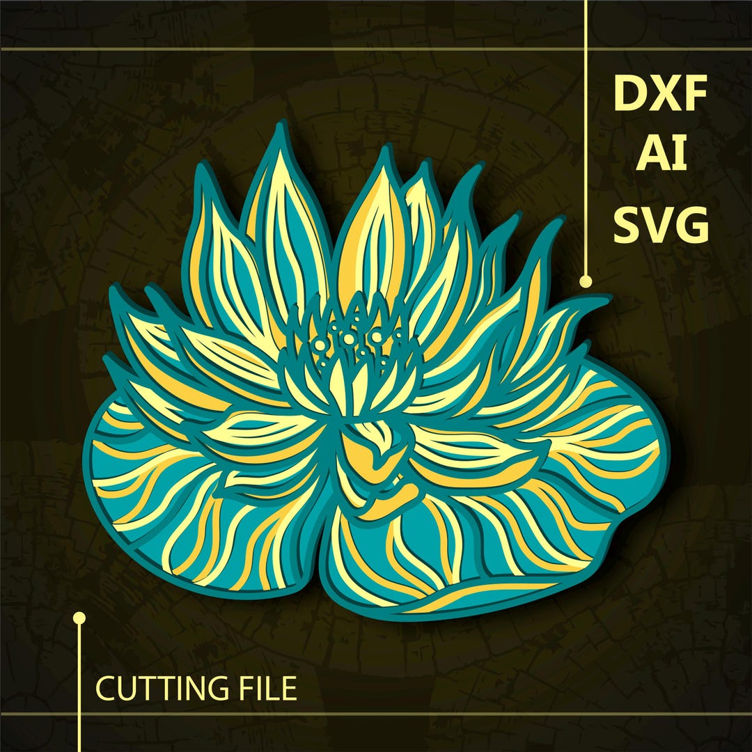 Lily Flower Multilayer SVG. CNC. Cricut. Paper Cutting. Laser Cut File ...