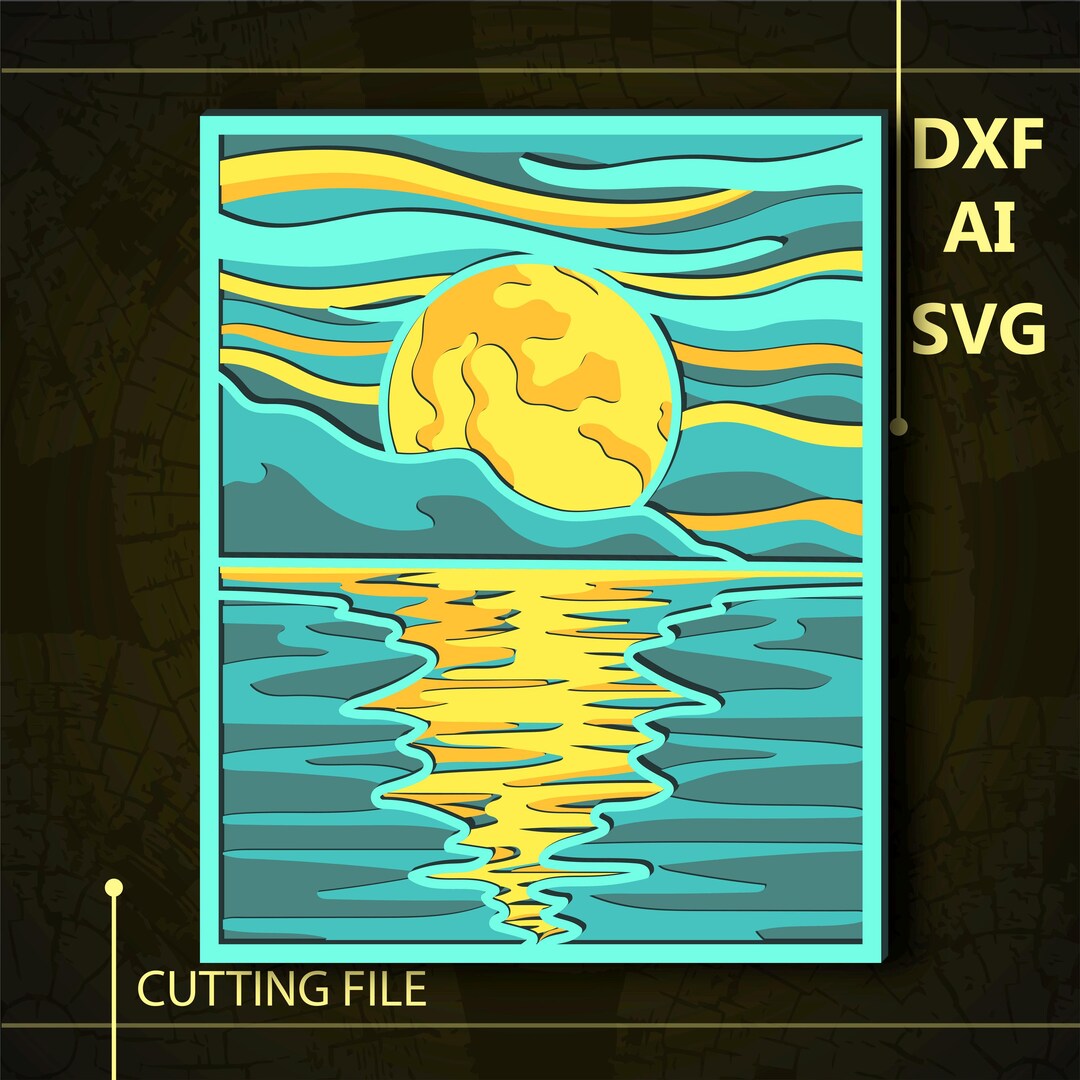 Sunset Multilayer SVG/ Sunset CNC File/ Cricut File / Cutting File Svg ...