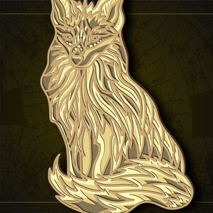 Fox Multilayer SVG/ Fox CNC File/ Cricut File/ Cutting File Svg/ Paper ...