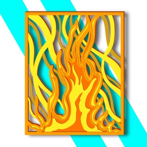 Fire Multilayer SVG/ Fire CNC/ Multilayer Svg/ Cutting File Svg/ Paper ...