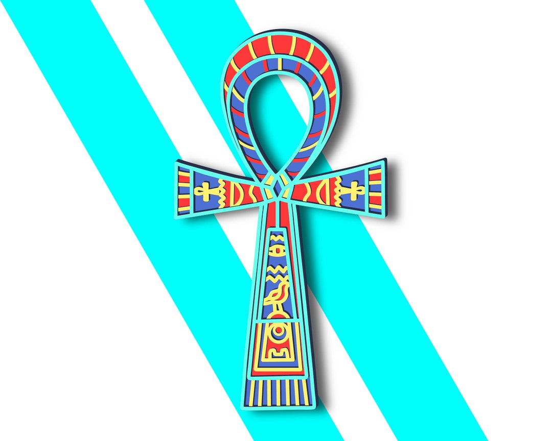 Egyptian Ankh Mandala SVG/ Egyptian Ankh CNC/ Multilayer Svg/ Cutting ...