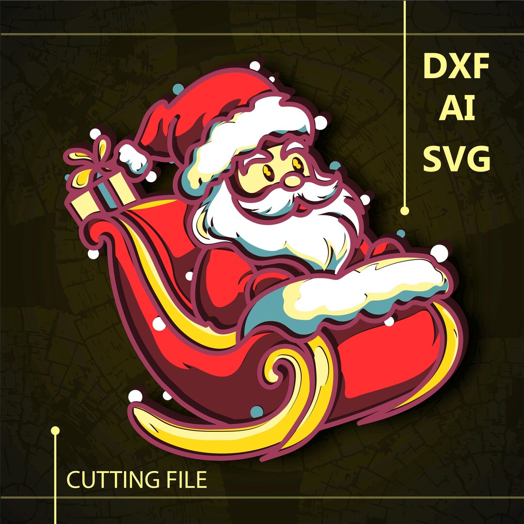 Santa Multilayer SVG/ Santa CNC File/ Cricut File / Cutting File Svg ...